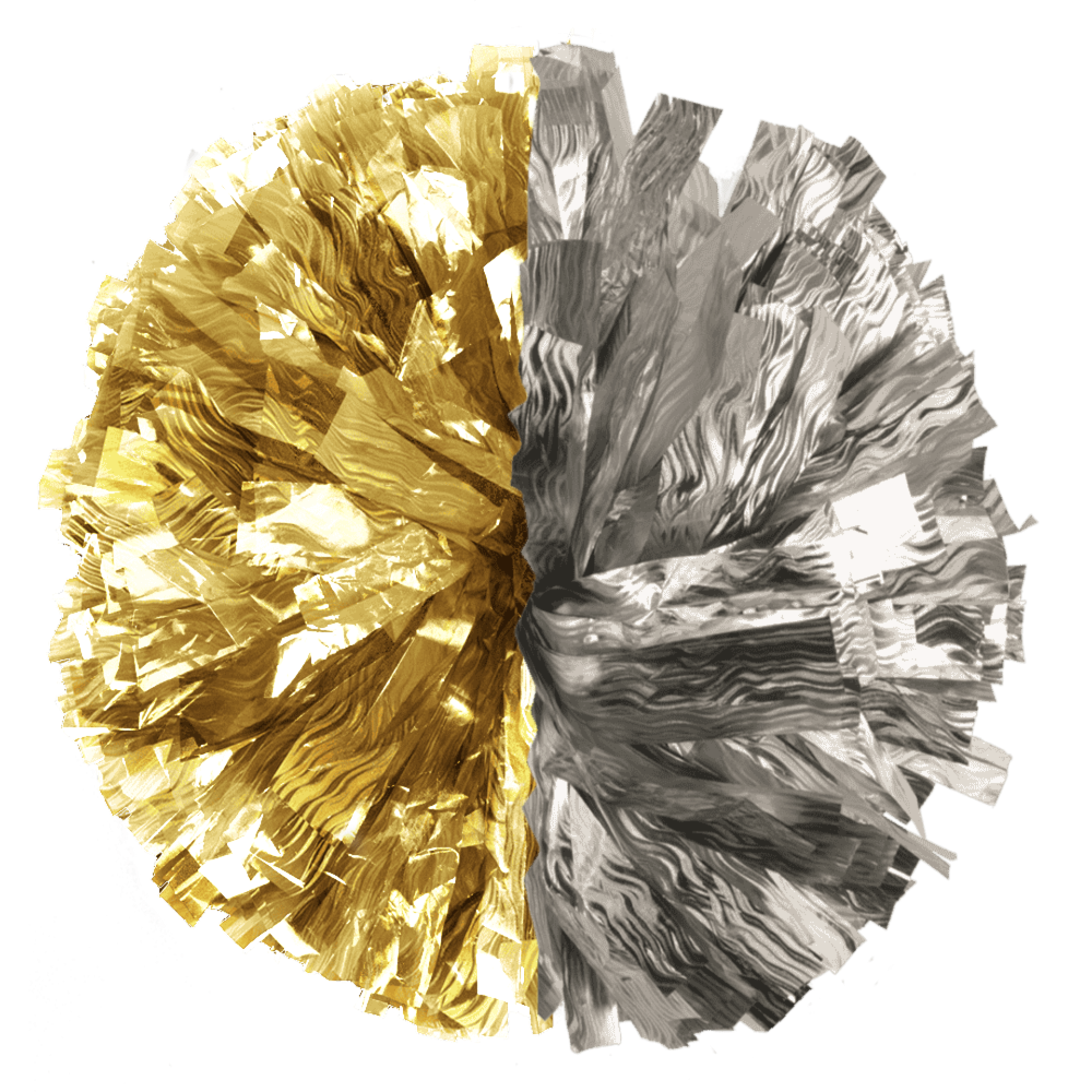 Custom Half & Half Specialty Show Poms – Pom Express