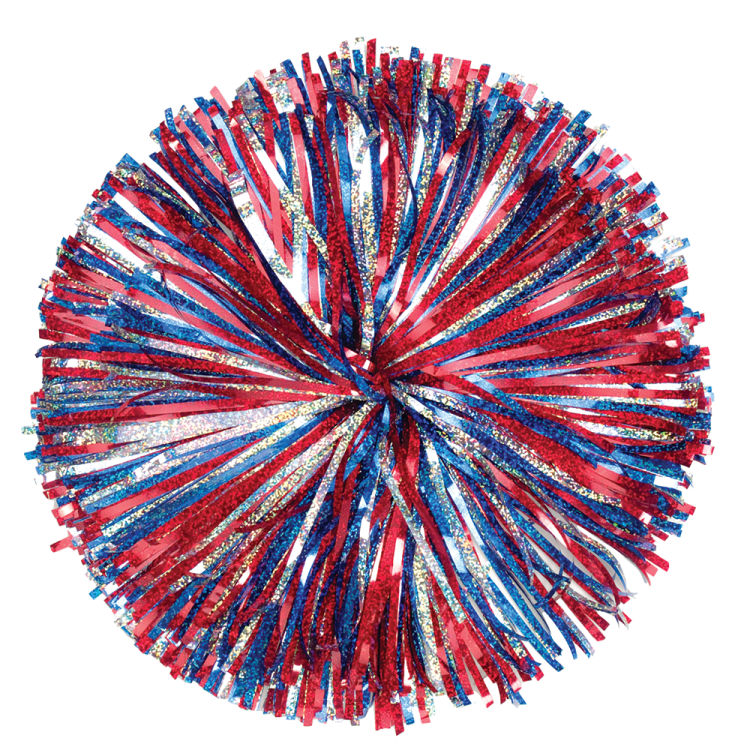 Custom Specialty Material Narrow Streamer Poms | Solid, 2-Color, 3-Col ...