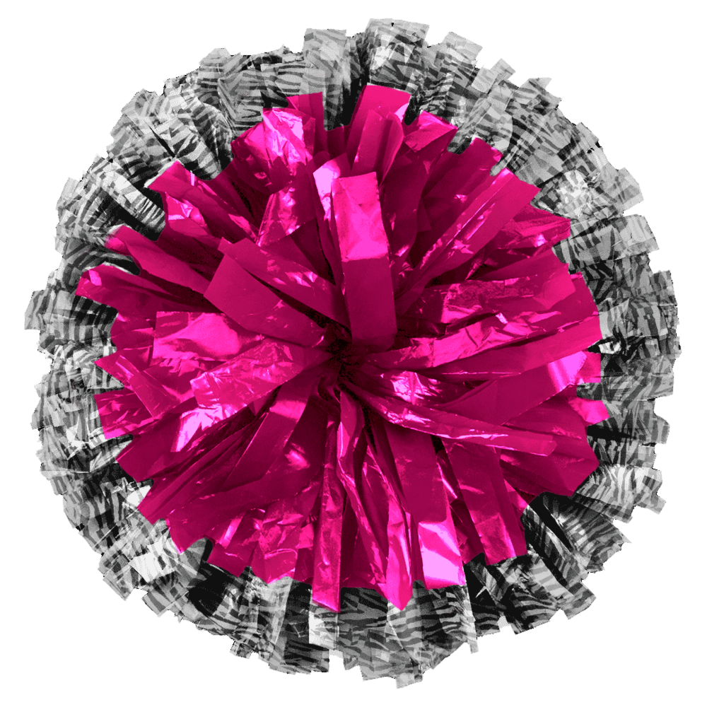 Custom Target Style Metallic Show Poms – Pom Express