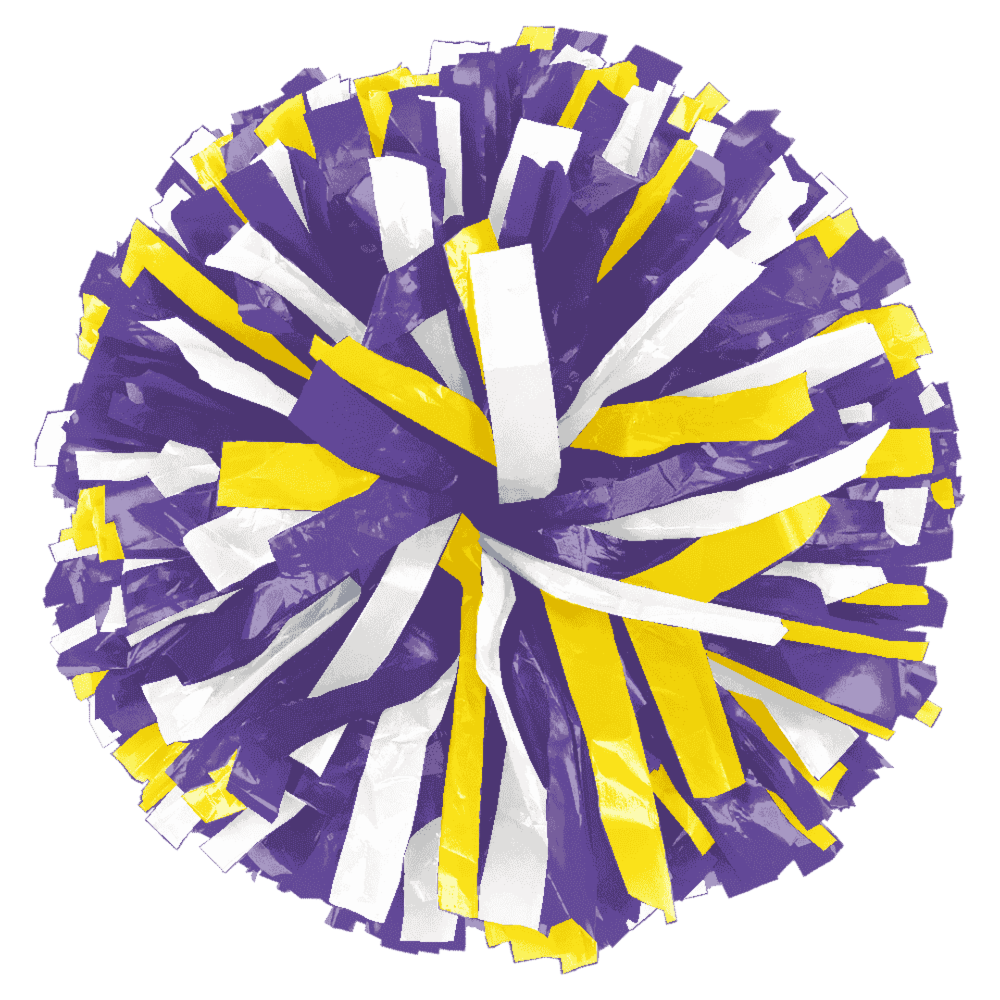 Custom 3-Color Wet Look Show Poms | Pom Exress – Pom Express